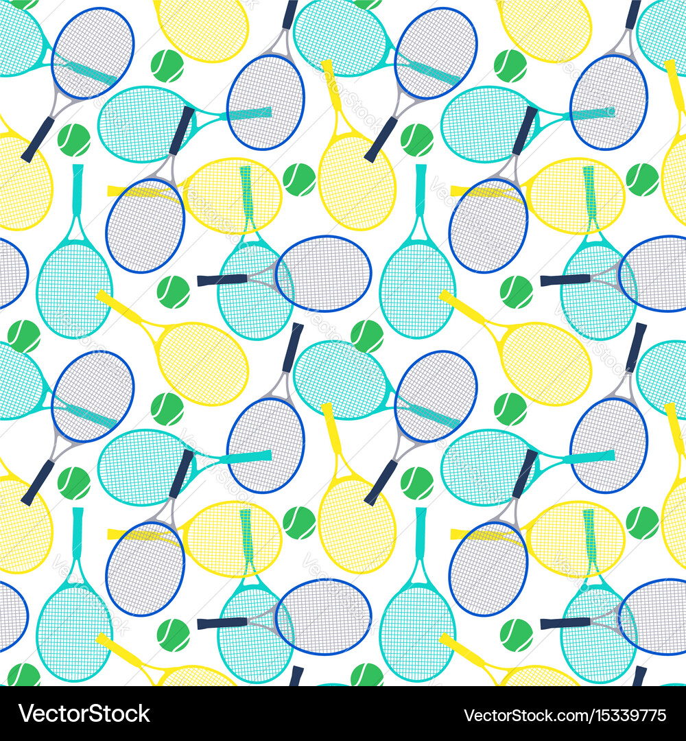 Tennis rackets and balls Royalty Free Vector Image