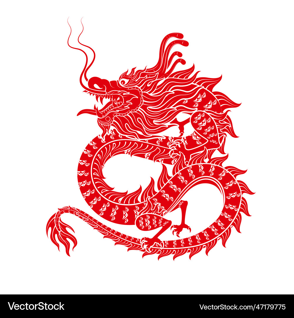 Traditional chinese dragon isolated Royalty Free Vector