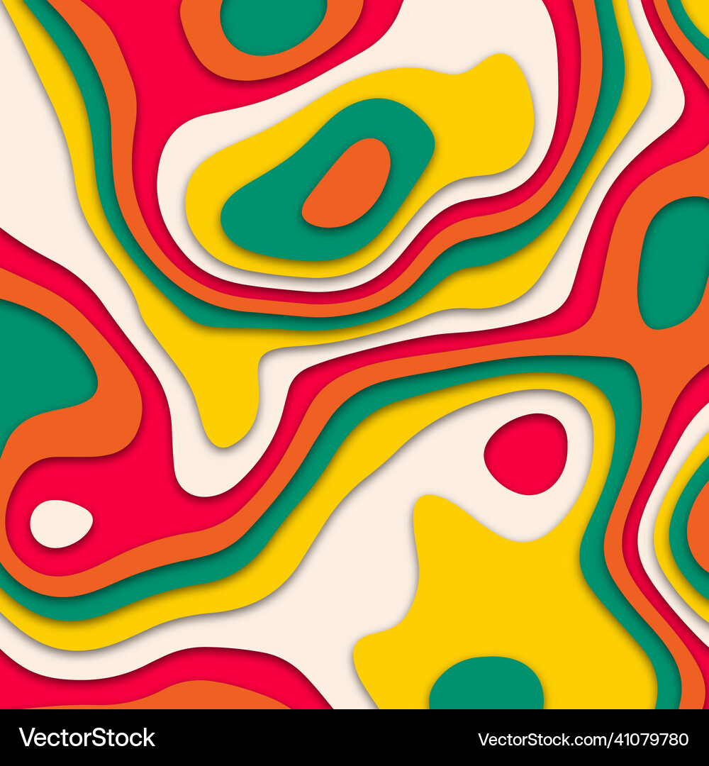Abstract colorful papercut background design Vector Image