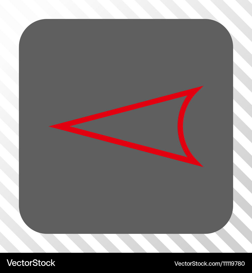 Arrowhead left rounded square button Royalty Free Vector
