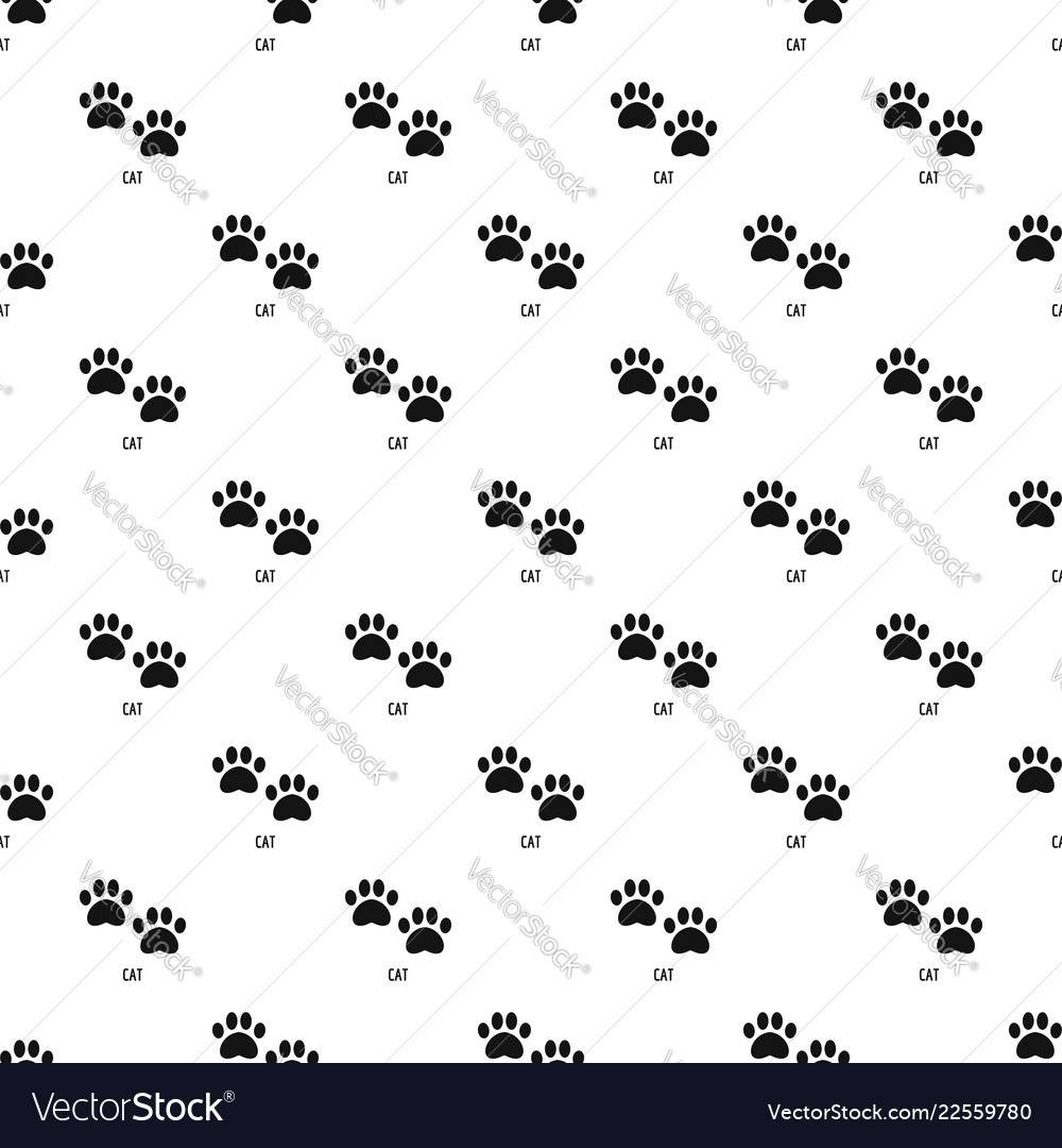 Cat step pattern seamless Royalty Free Vector Image