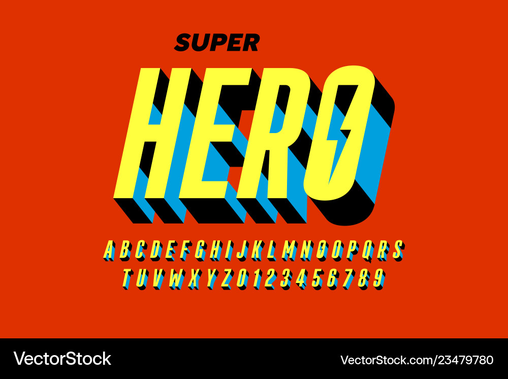 Comics style font design alphabet letters and Vector Image