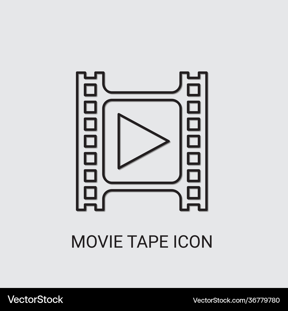 Movie tape icon Royalty Free Vector Image - VectorStock