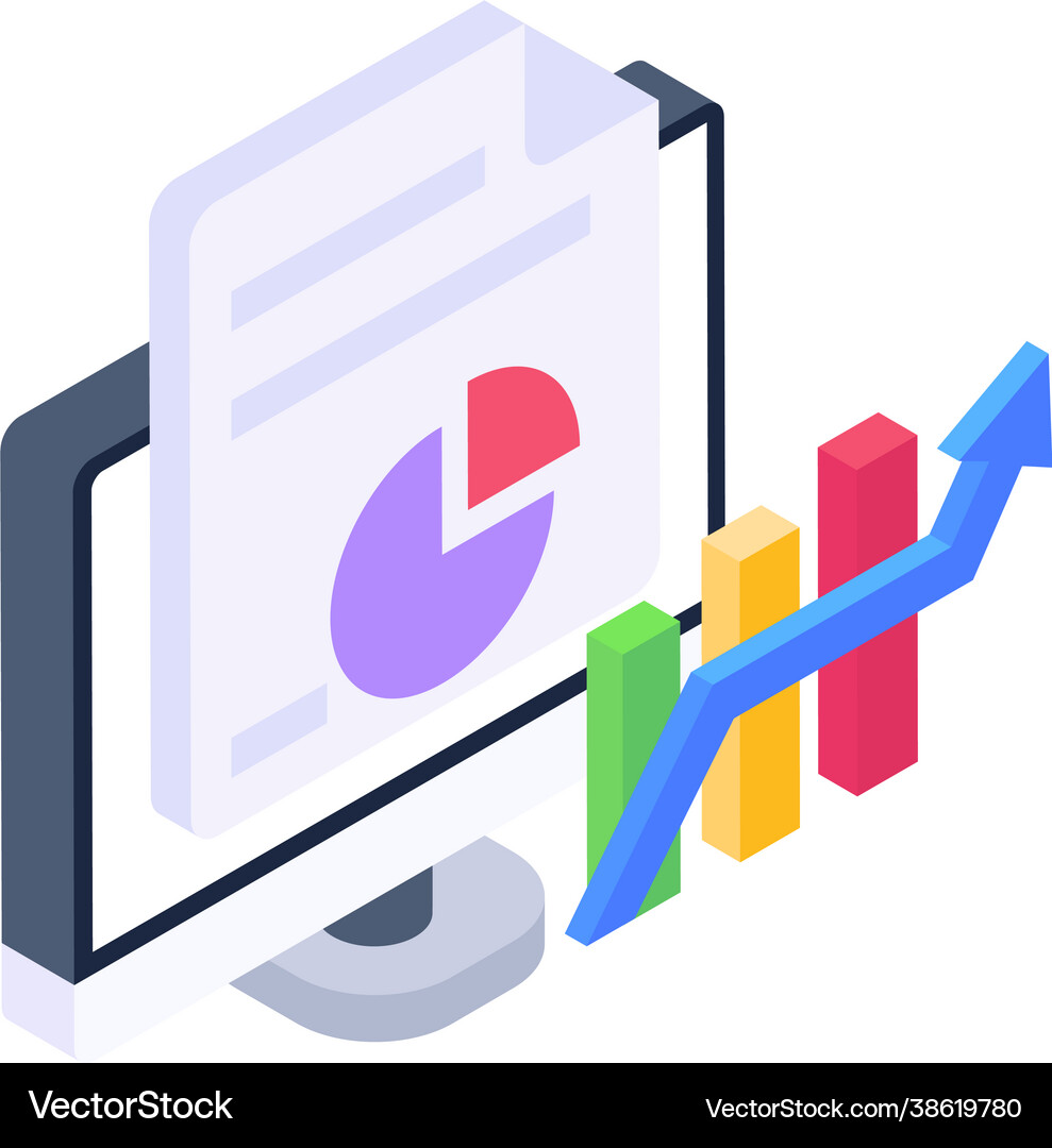 Online business report Royalty Free Vector Image