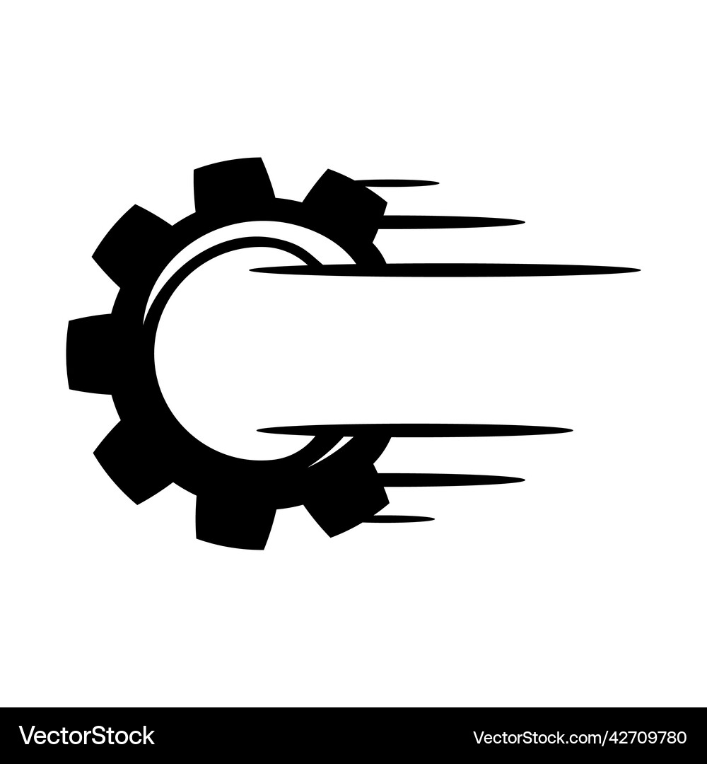 Speed gear symbol template for graphic and web Vector Image