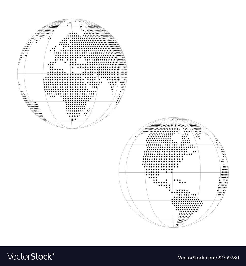 World map set Royalty Free Vector Image - VectorStock