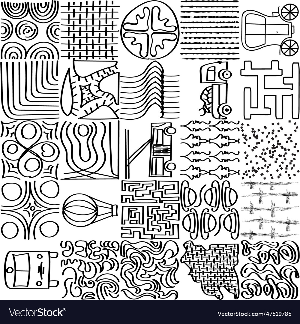 25 elements for seamless patterns Royalty Free Vector Image