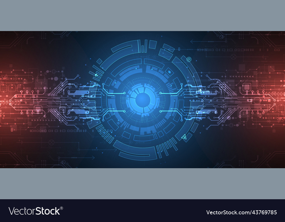 Abstract technology circuit board communication Vector Image