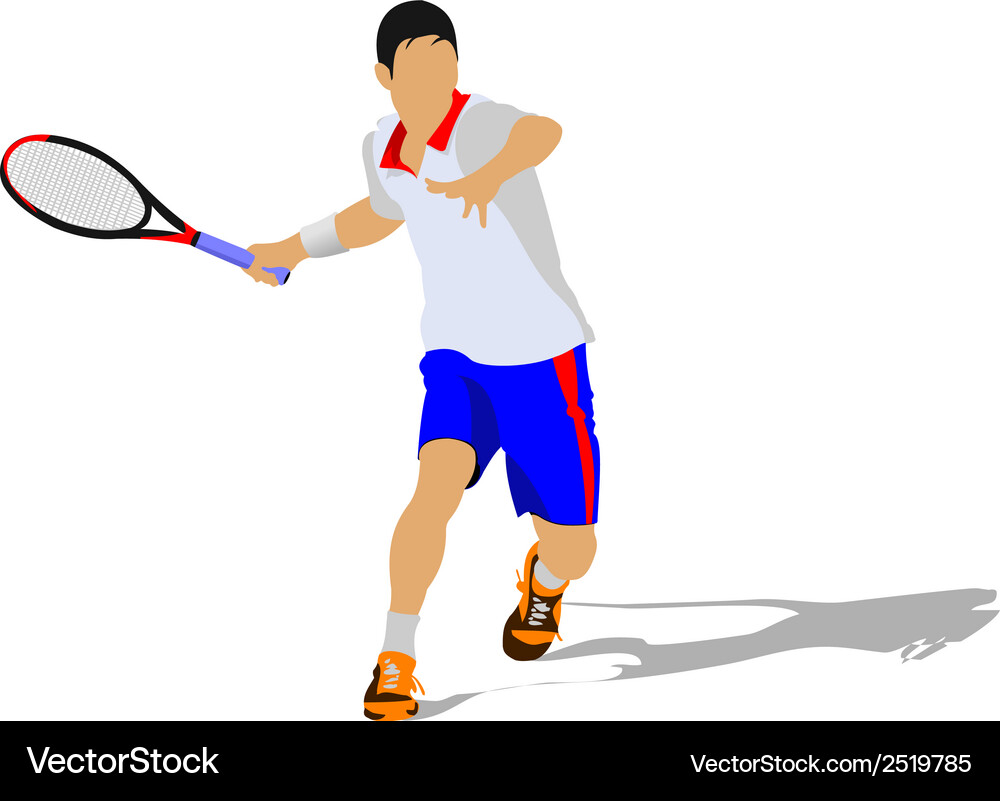 Al 0330 tennis 01 Royalty Free Vector Image - VectorStock