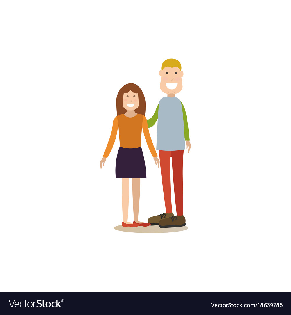 Brother And Sister In Flat Royalty Free Vector Image