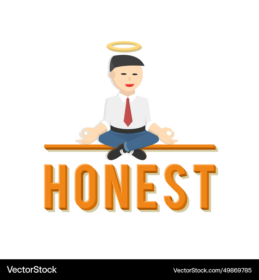 Business honest design character on white Vector Image