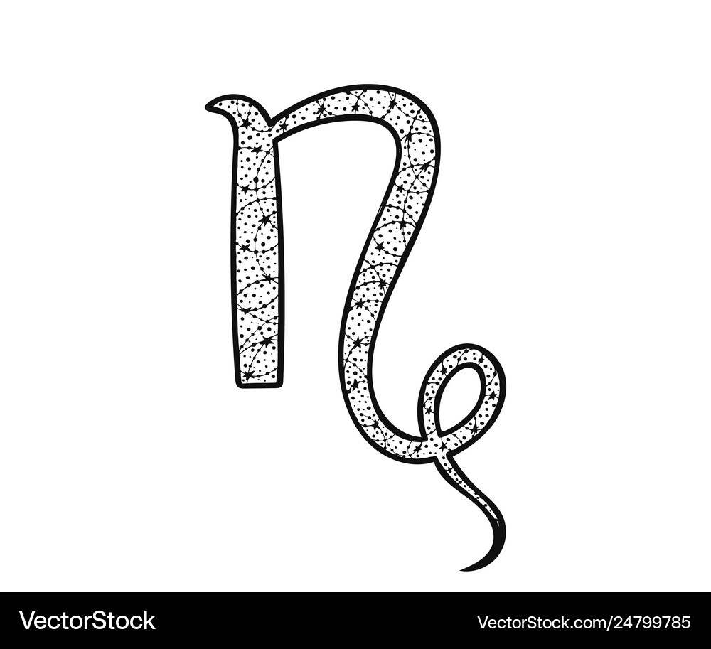 Capricorn zodiac sign Royalty Free Vector Image