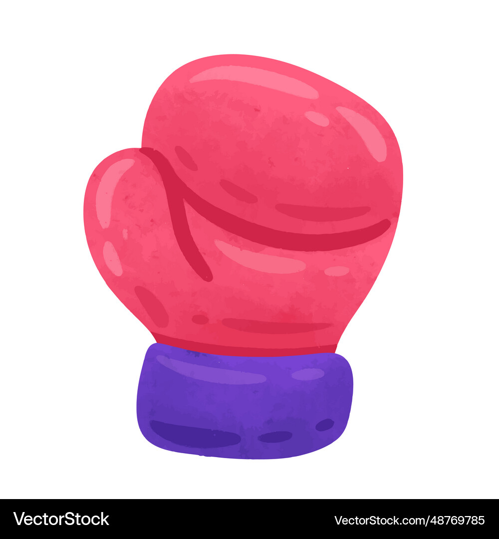Cartoon boxing glove isolated Royalty Free Vector Image