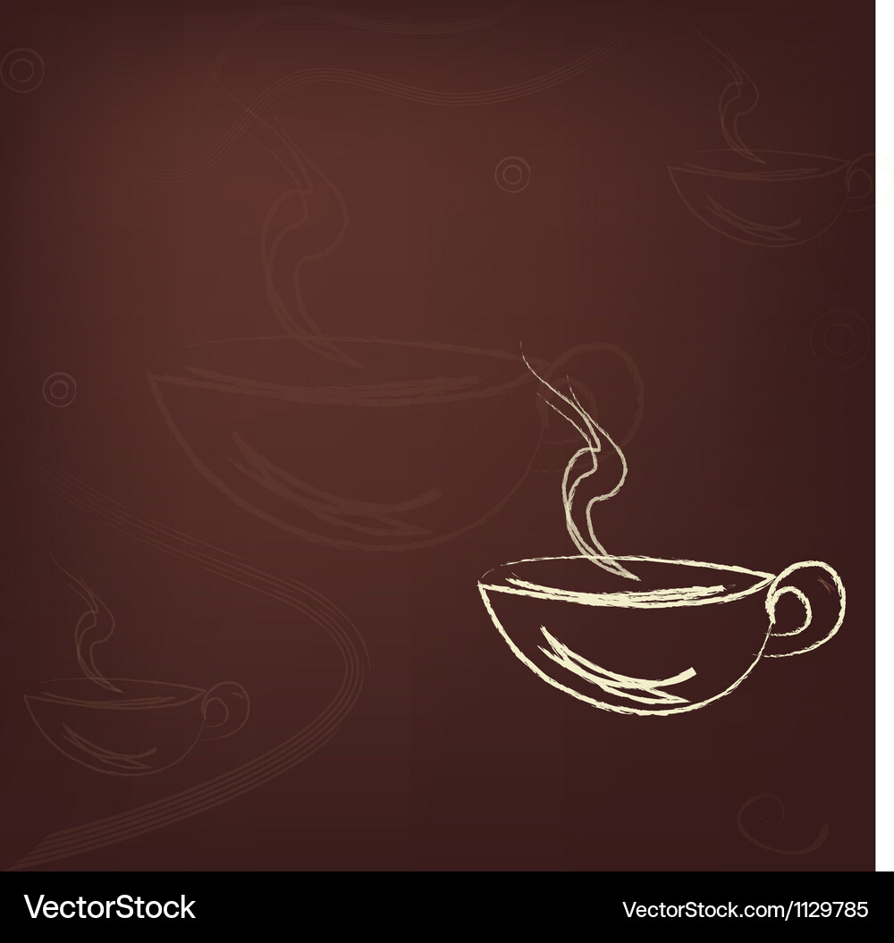 Cup of hot coffee Royalty Free Vector Image - VectorStock
