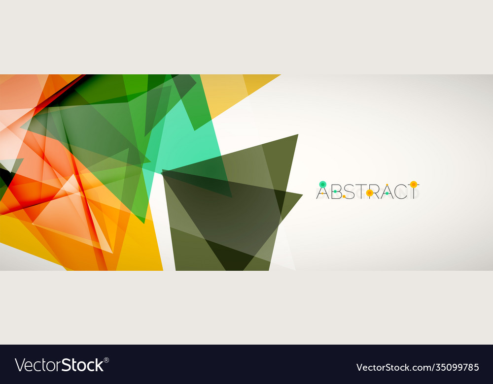 Geometric abstract background color triangle Vector Image