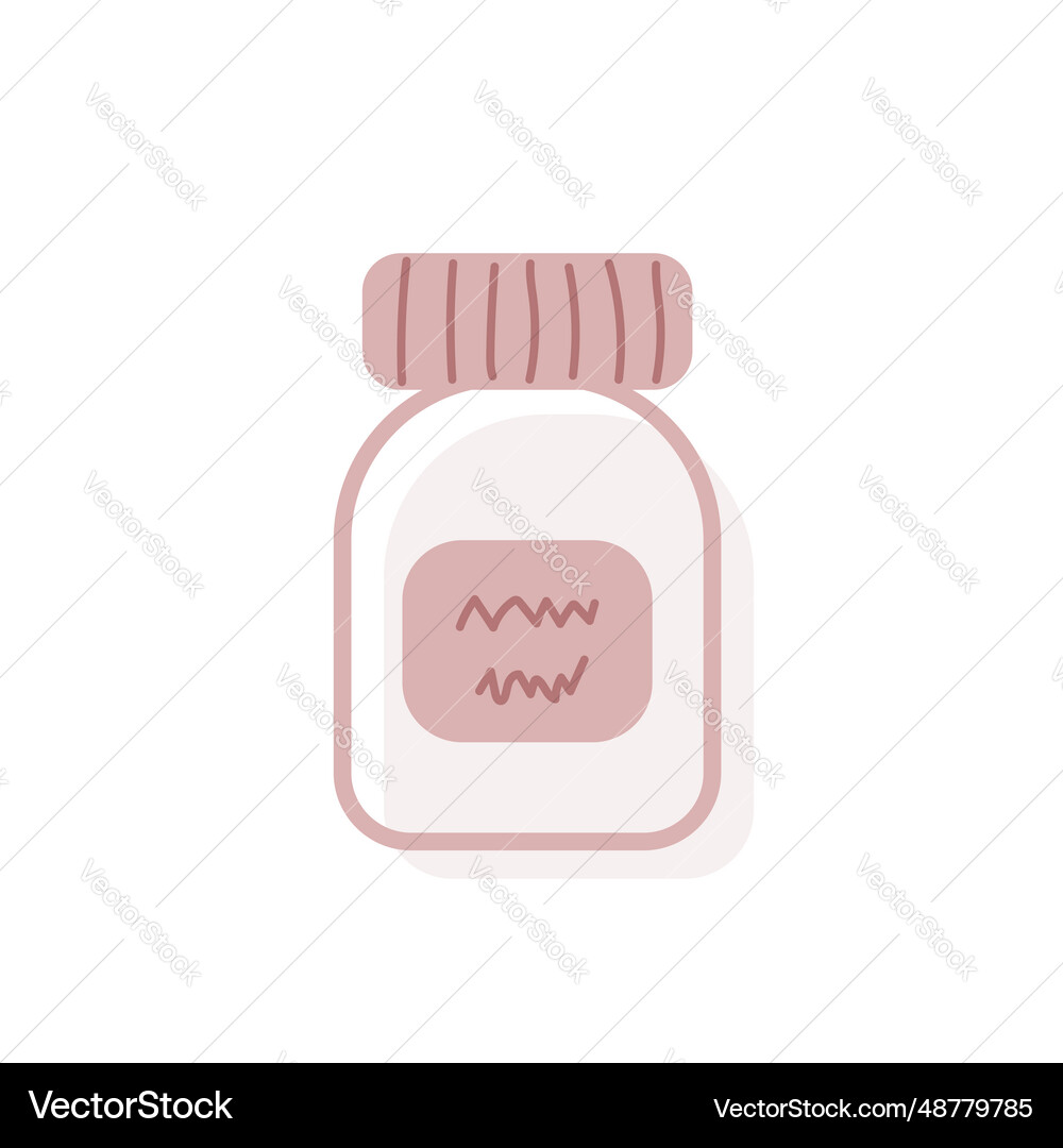 Isolated pink medicine bottle Royalty Free Vector Image