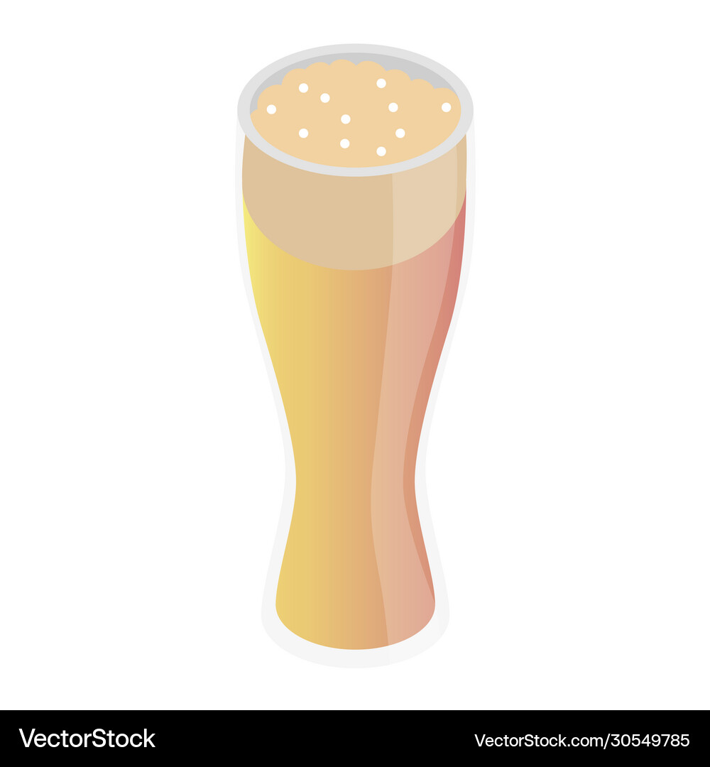 Lager beer icon glass Royalty Free Vector Image