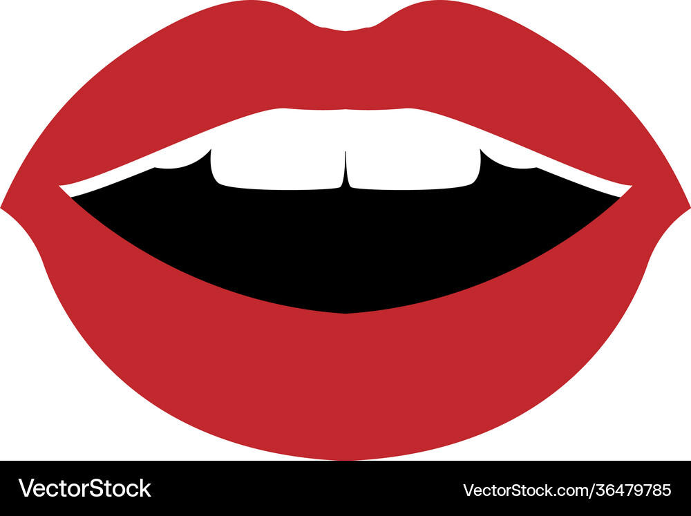 Lips mouth icon design template isolated Vector Image