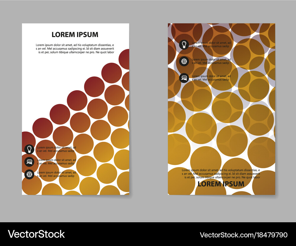 Abstract business template set brochure layout Vector Image