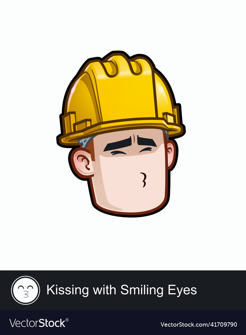 Construction worker - expressions - affection Vector Image