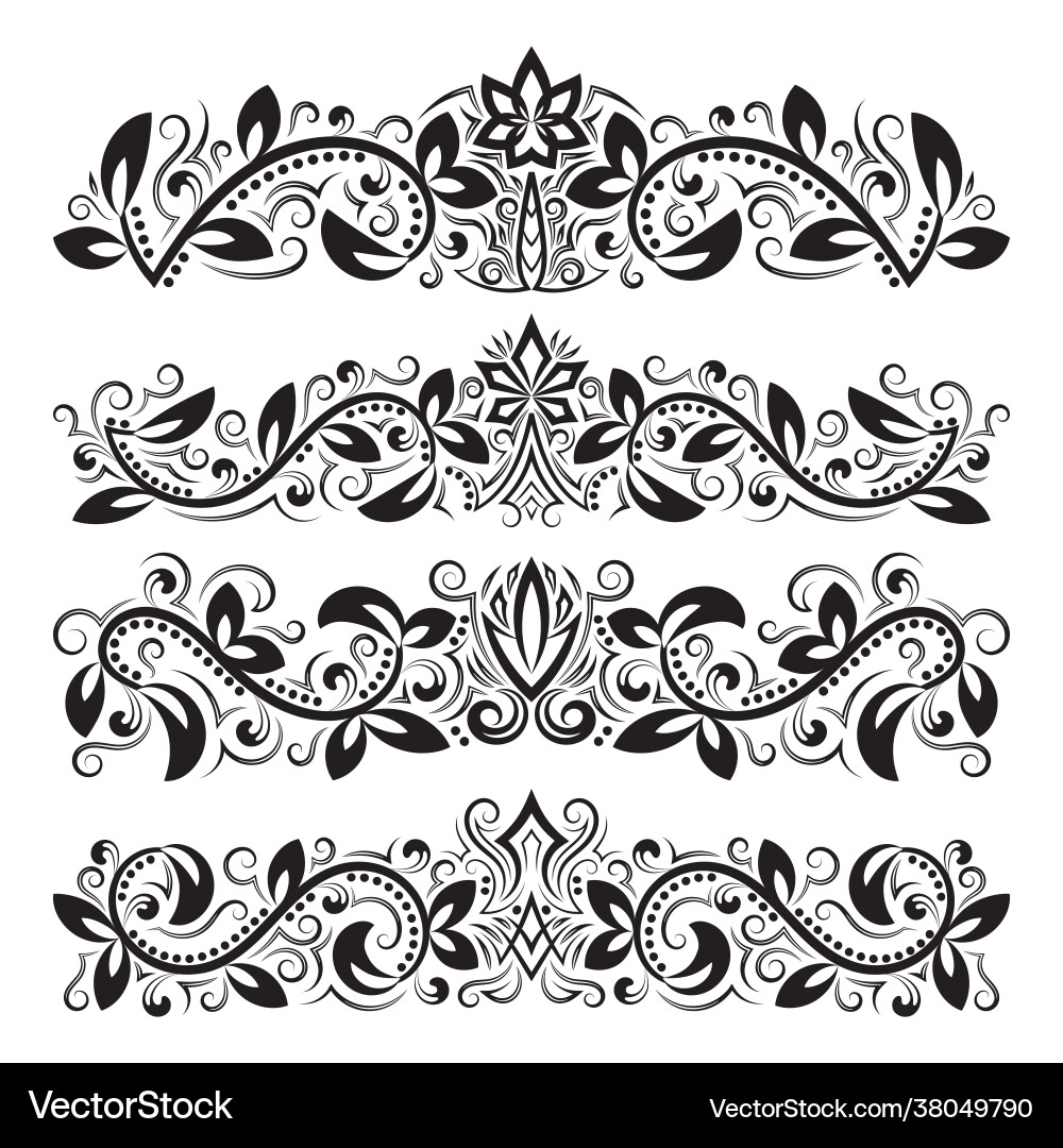 Design ornamental elements vintage headline Vector Image