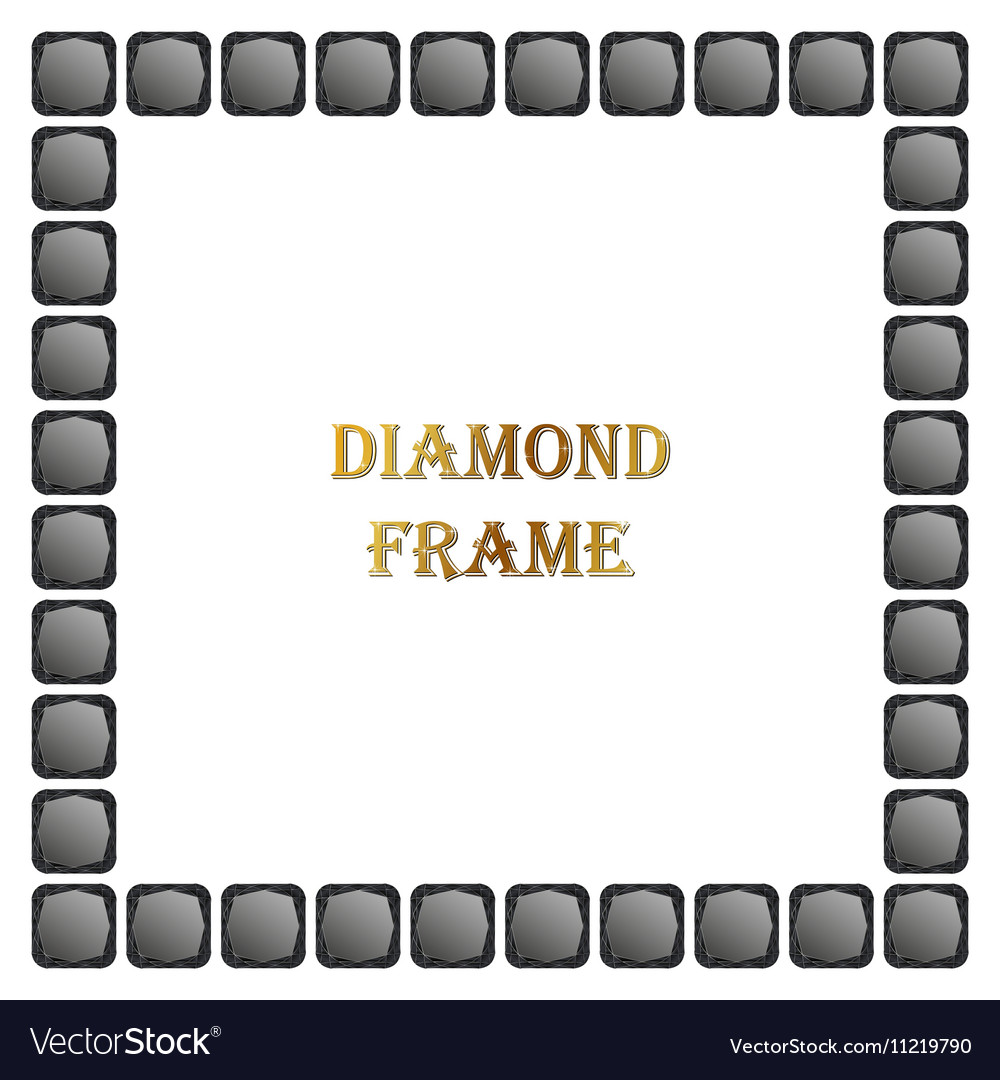 Diamonds square frame Royalty Free Vector Image