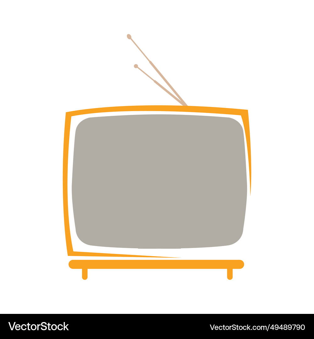 Modern television logo icon design idea for Vector Image