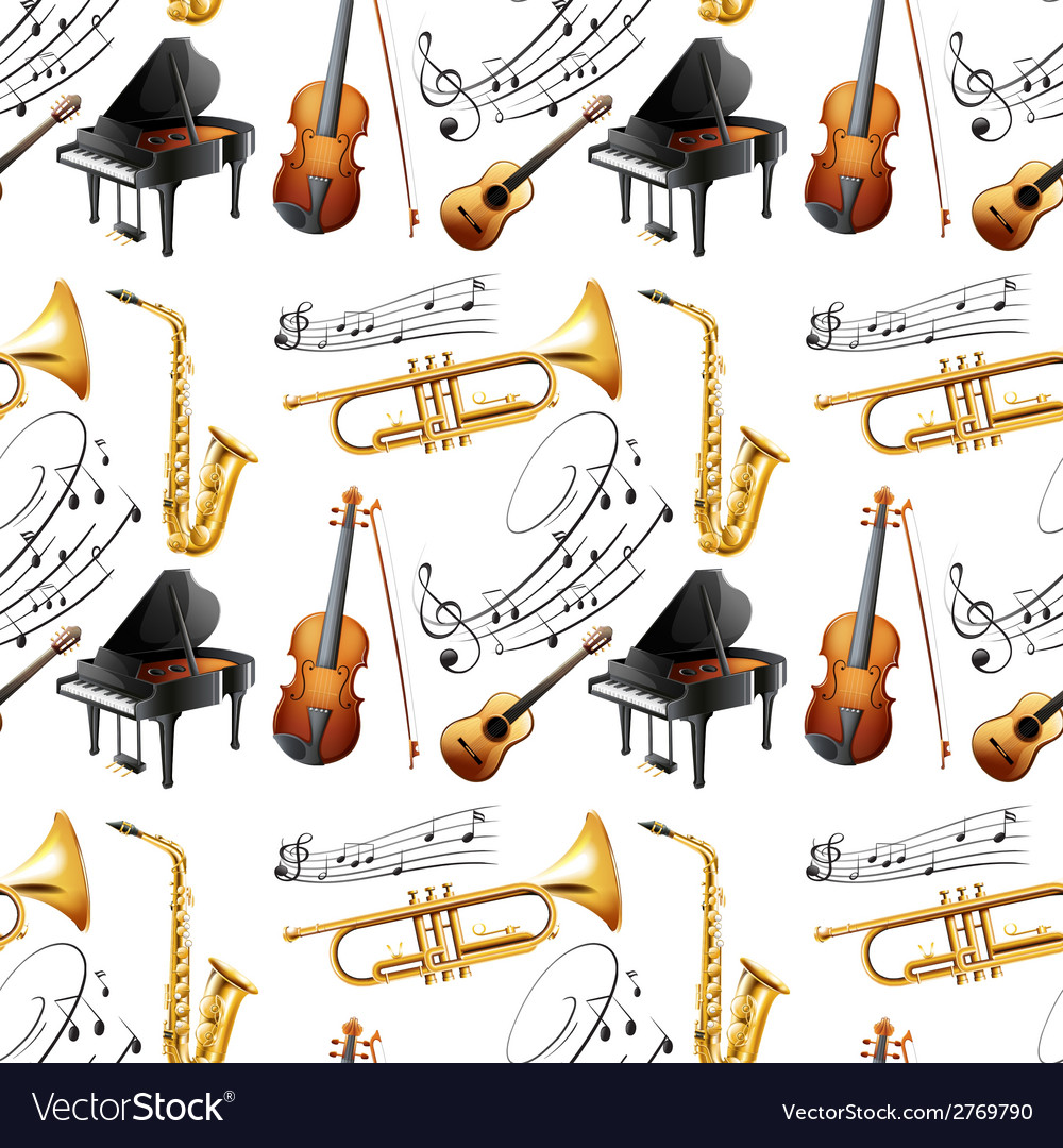 Seamless instruments Royalty Free Vector Image