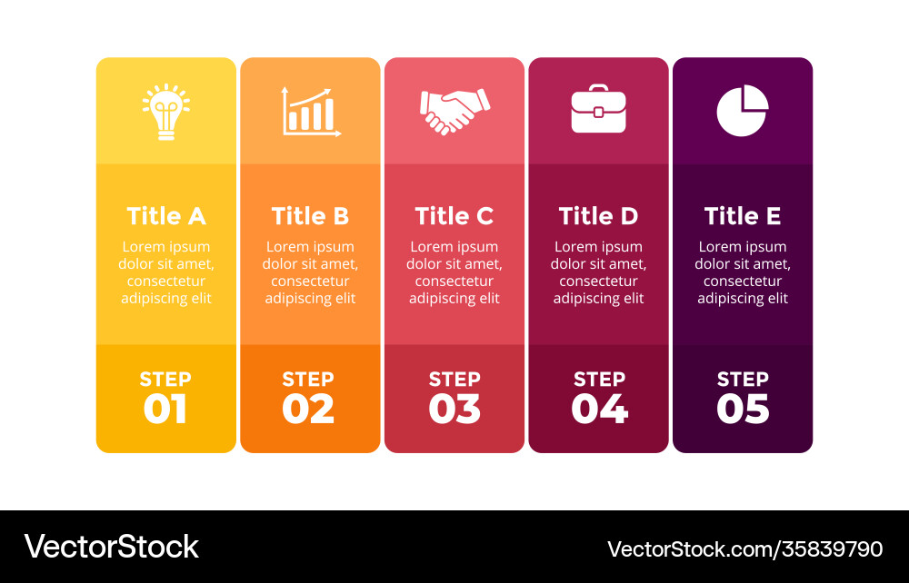 Squares colorful infographic presentation Vector Image