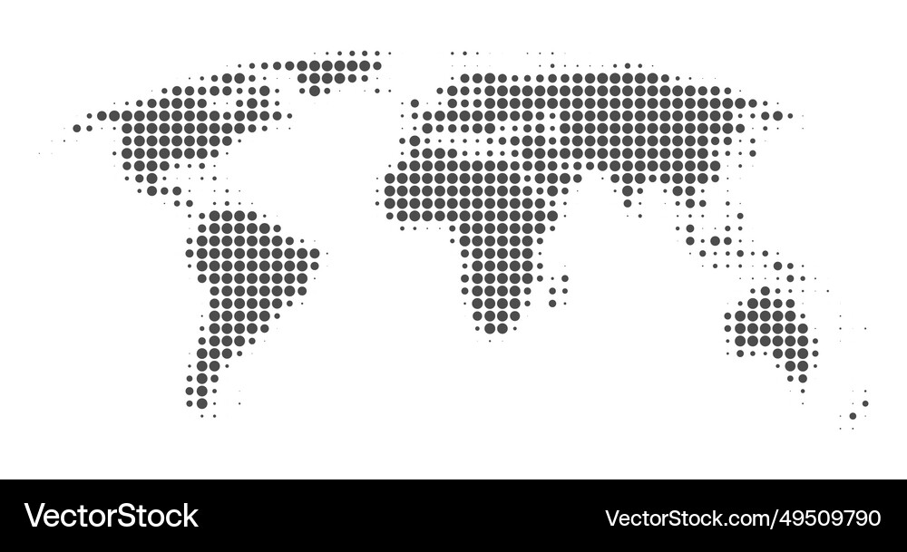 World map halftone made for news Royalty Free Vector Image