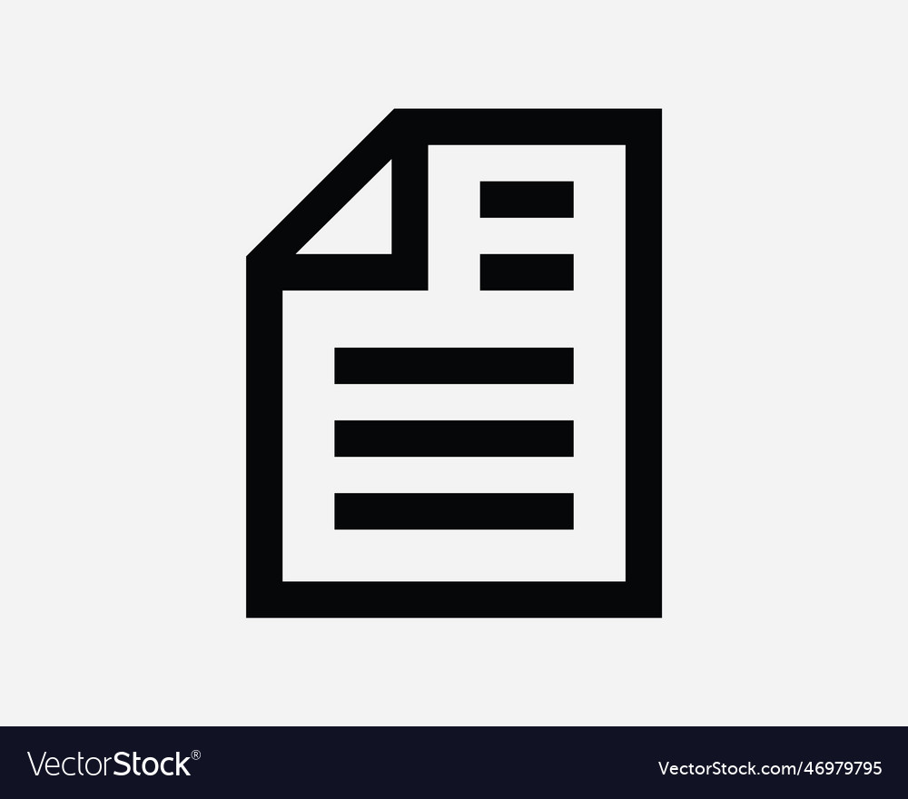 Document icon Royalty Free Vector Image - VectorStock