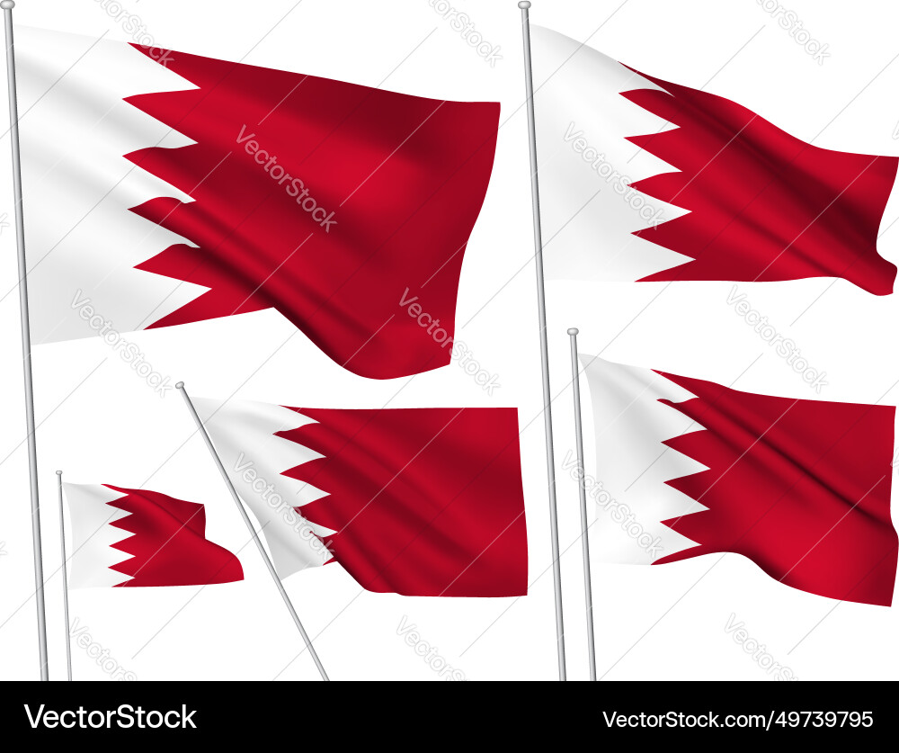 Flags of bahrain Royalty Free Vector Image - VectorStock
