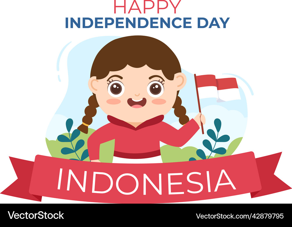 Indonesia independence day on august 17th Vector Image