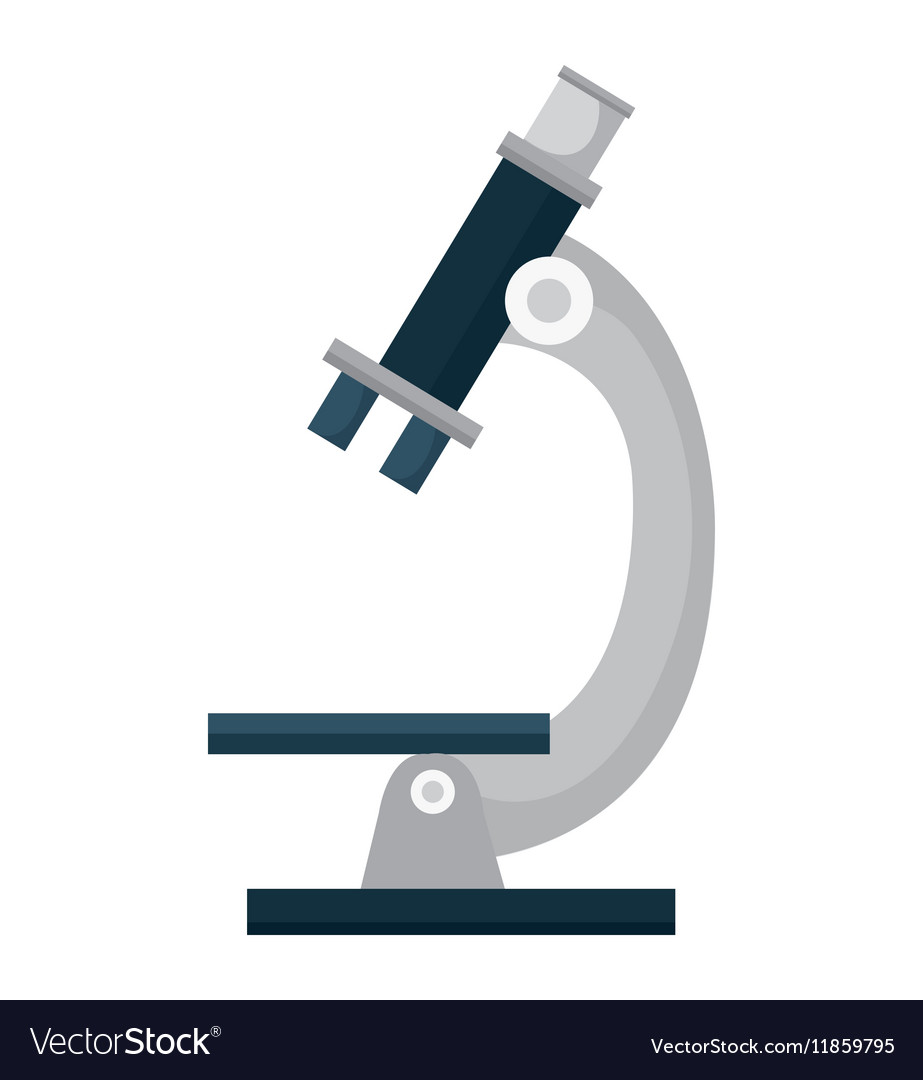 Microscope device isolated icon Royalty Free Vector Image