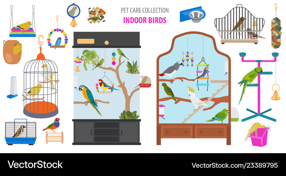 Pet appliance icon set flat style isolated Vector Image