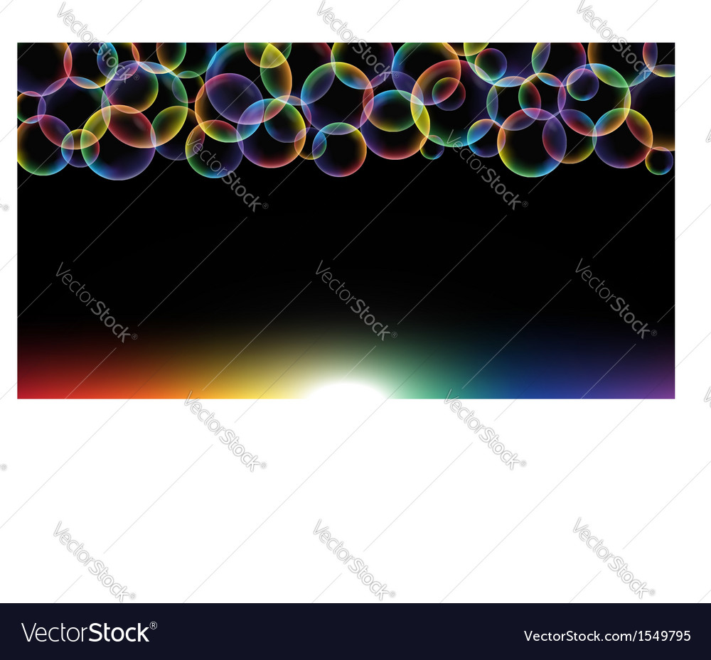 Rainbow bubbles Royalty Free Vector Image - VectorStock
