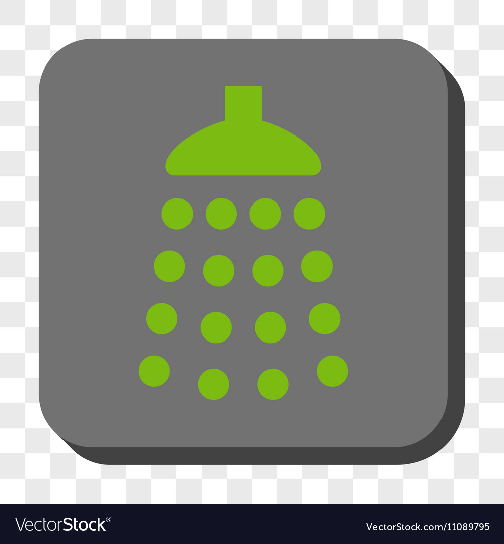 Shower rounded square button Royalty Free Vector Image