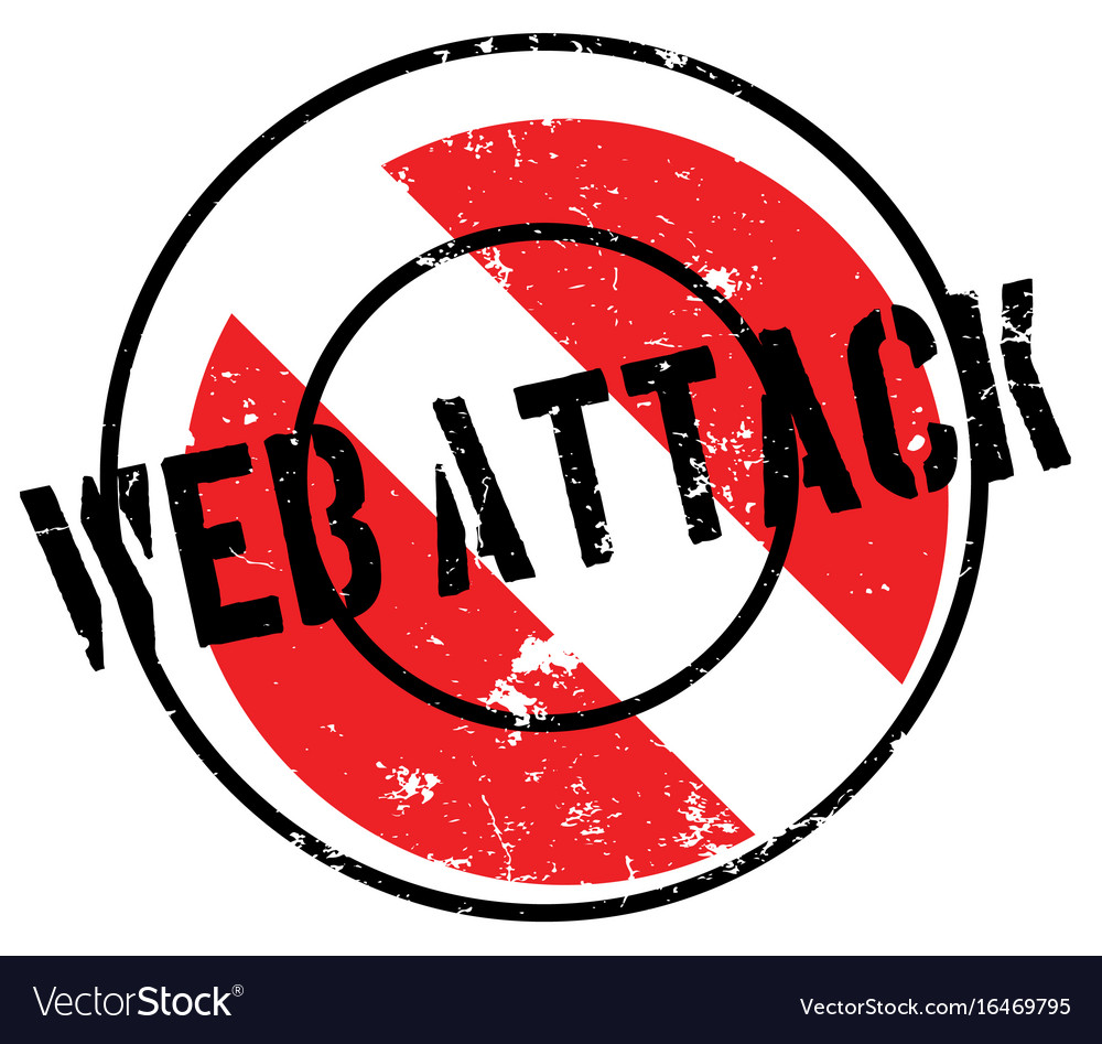 Web attack rubber stamp Royalty Free Vector Image