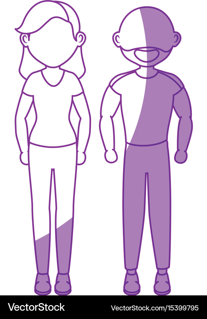Women and man Royalty Free Vector Image - VectorStock