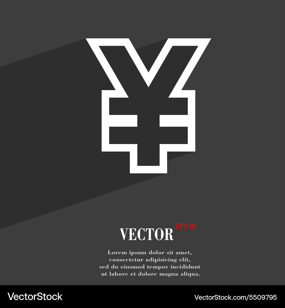 Yen jpy icon symbol flat modern web design Vector Image
