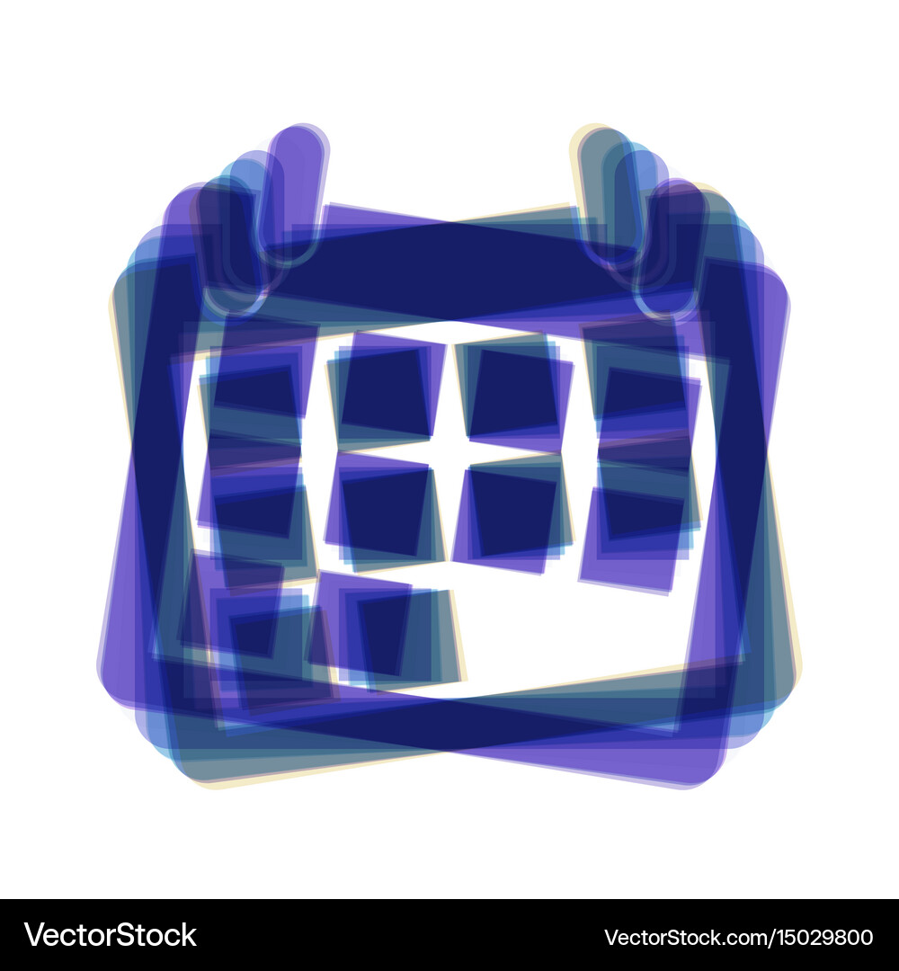 Calendar sign colorful icon Royalty Free Vector Image