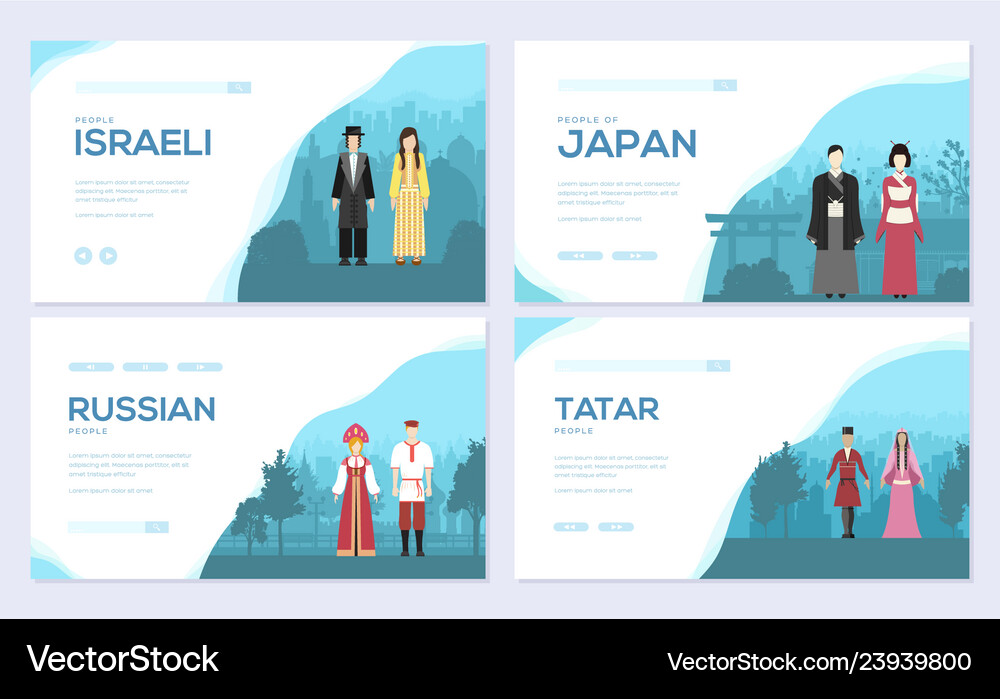 Couples from different countries of the world Vector Image