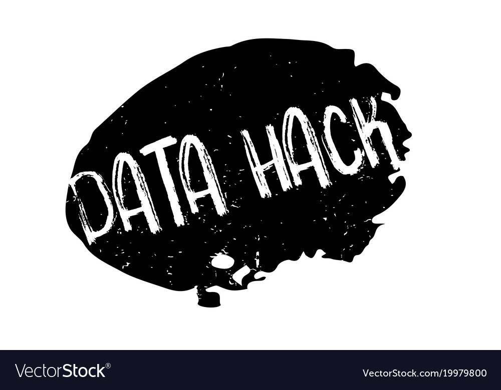 Data hack rubber stamp Royalty Free Vector Image