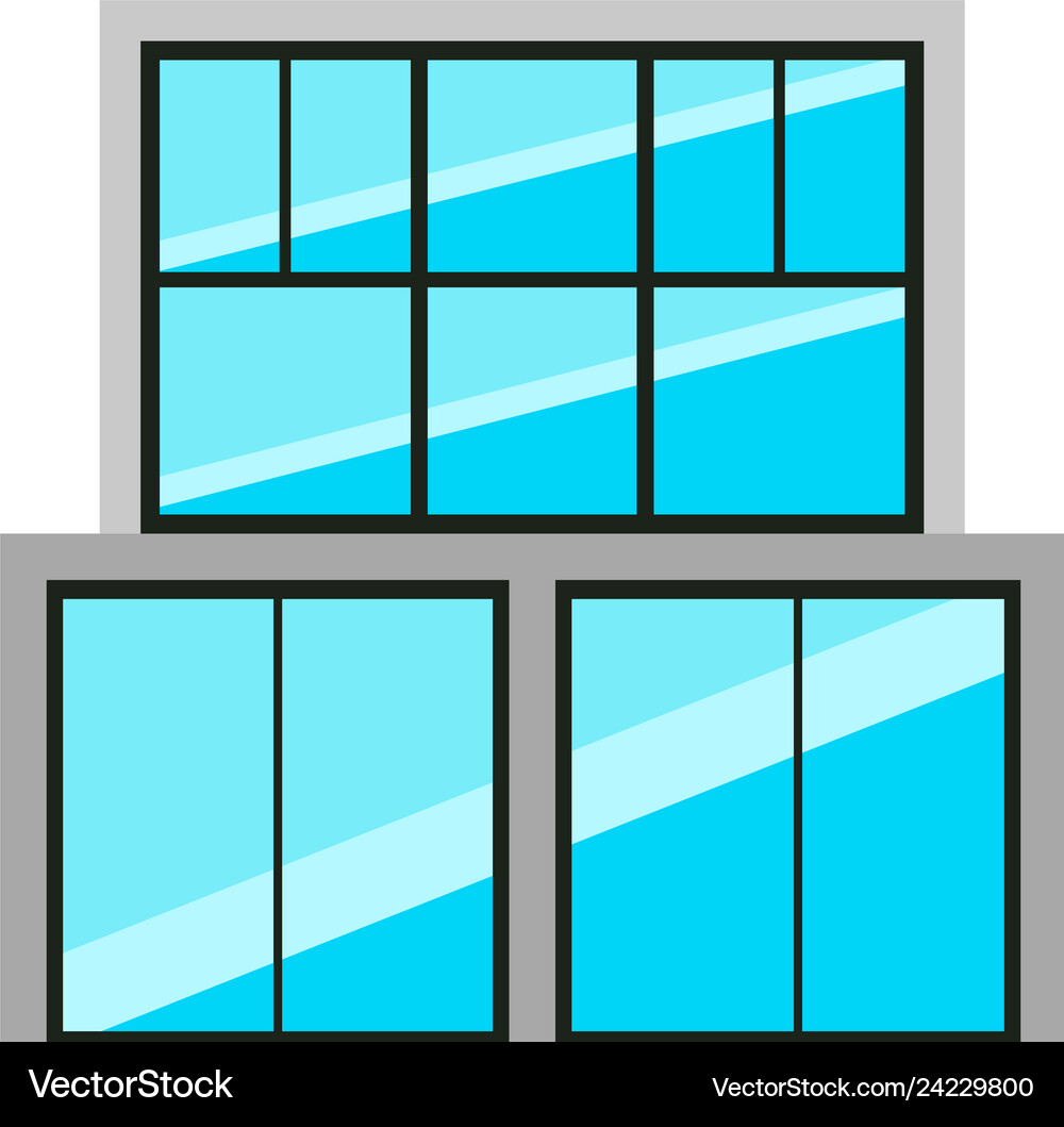 Front view of a modern house Royalty Free Vector Image