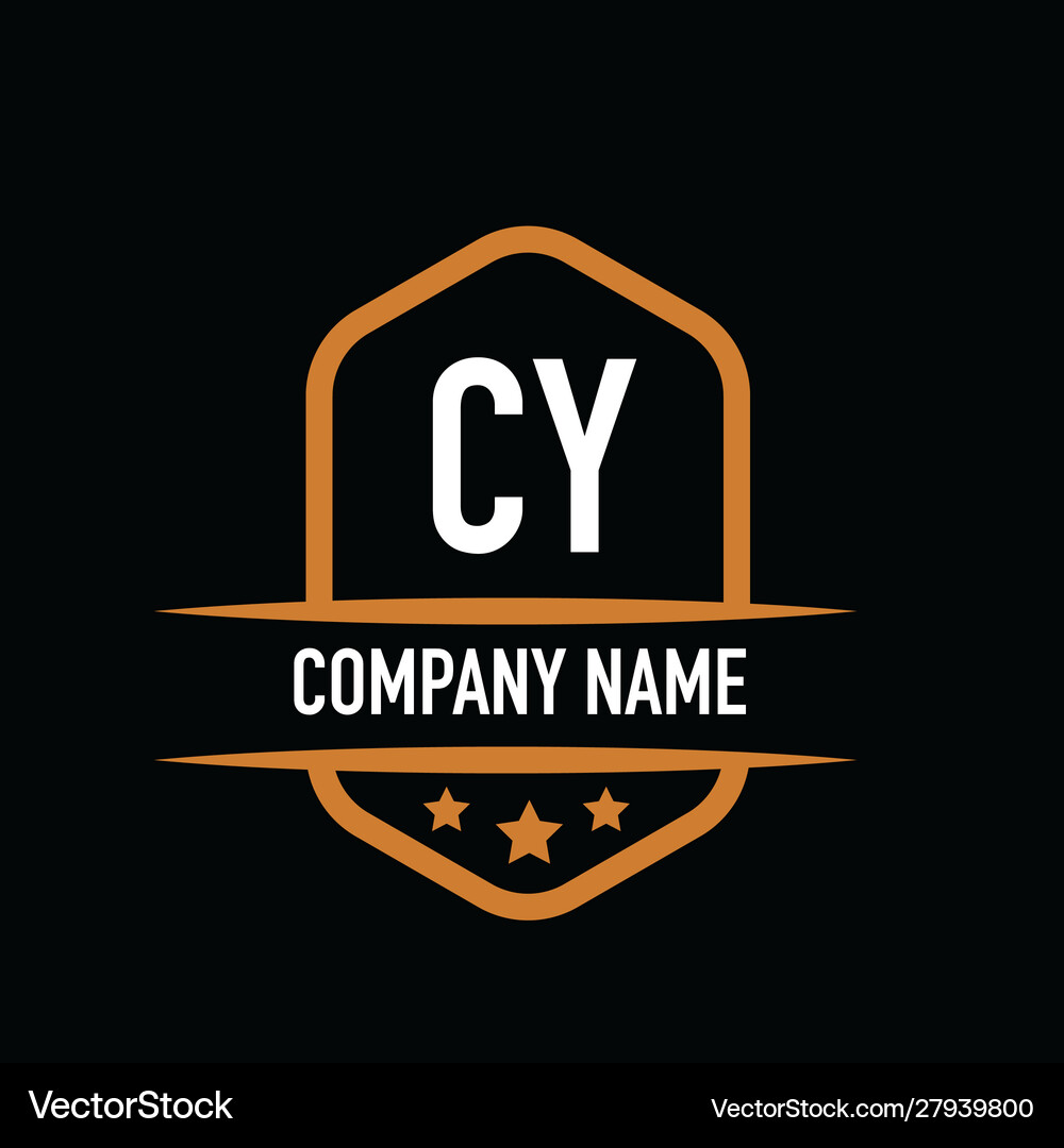 Initial letter cy vintage logo concept graphic Vector Image