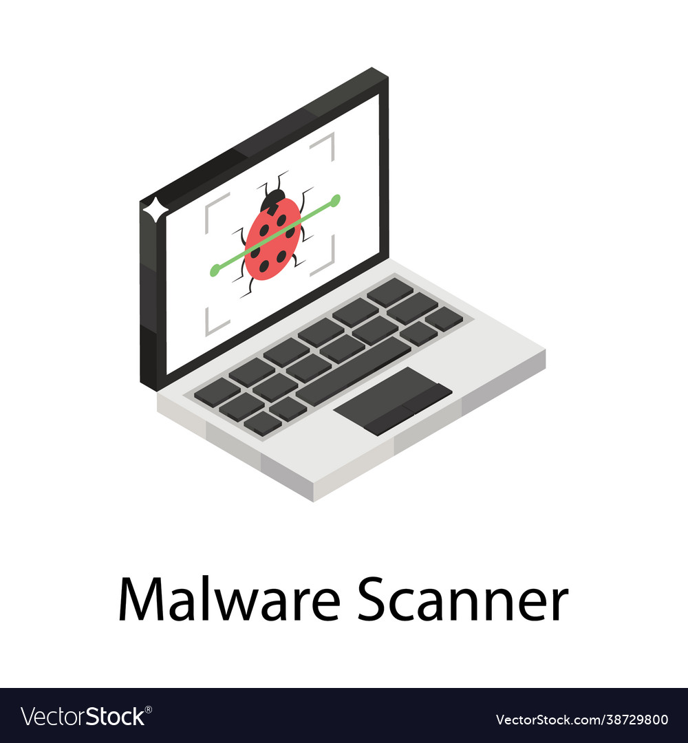 Malware scanner Royalty Free Vector Image - VectorStock