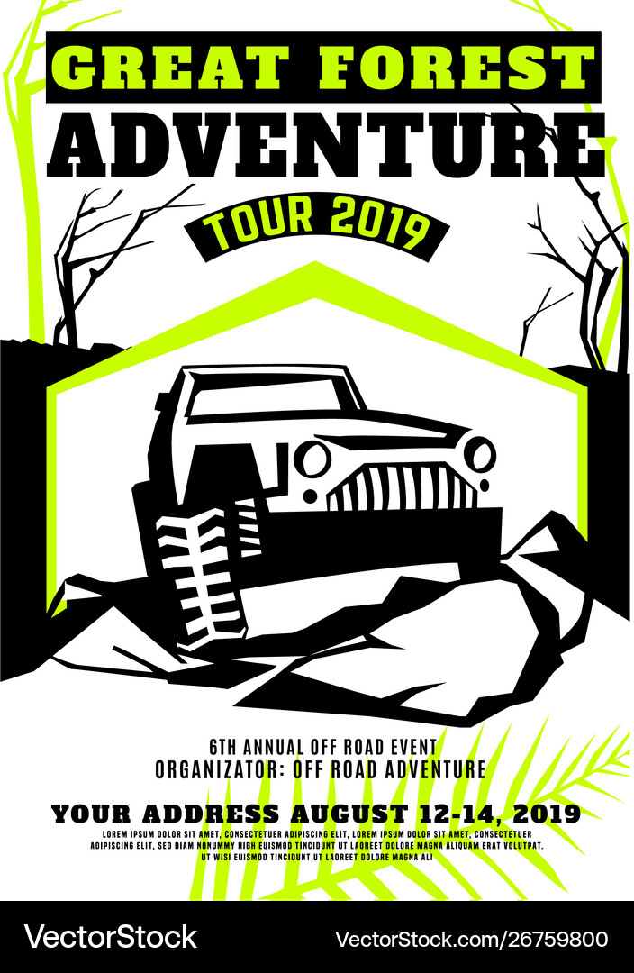 Motorsport event poster Royalty Free Vector Image