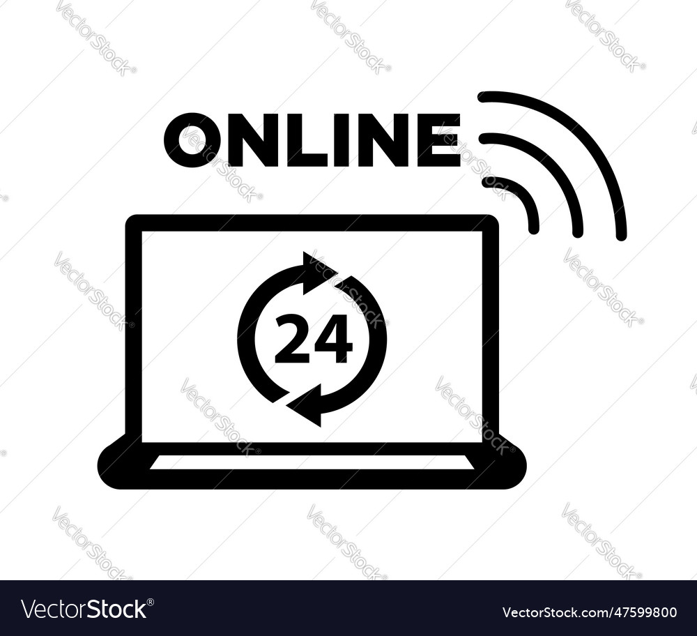 Online computer technology Royalty Free Vector Image
