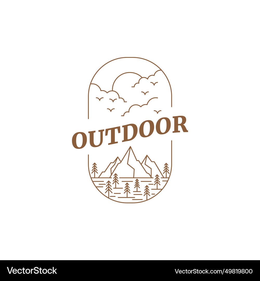 Outdoor explore holiday icon logo design Vector Image