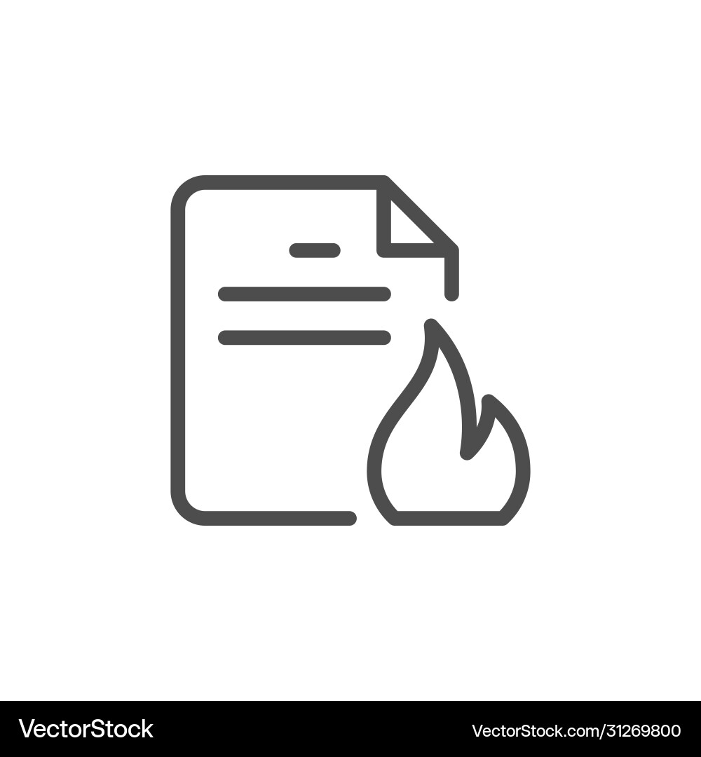 Urgent affairs line outline icon Royalty Free Vector Image